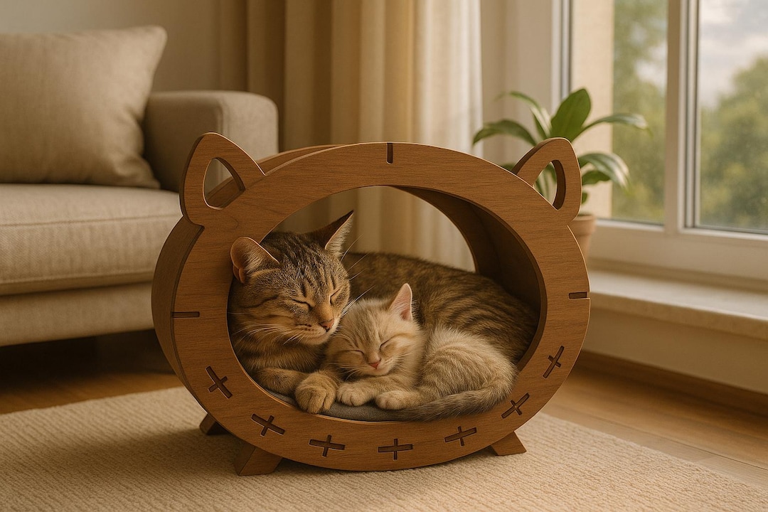 Laser Cut Modern Cat Bed Plans | CNC Pet Hammock Template (digital ...