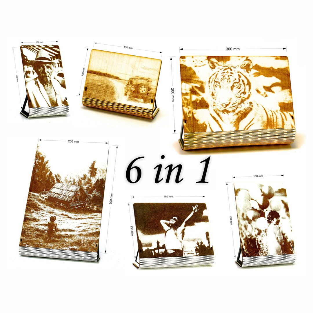 Set of Six Curved Frame Template Engraved Photo Frame, Engraved Frame ...