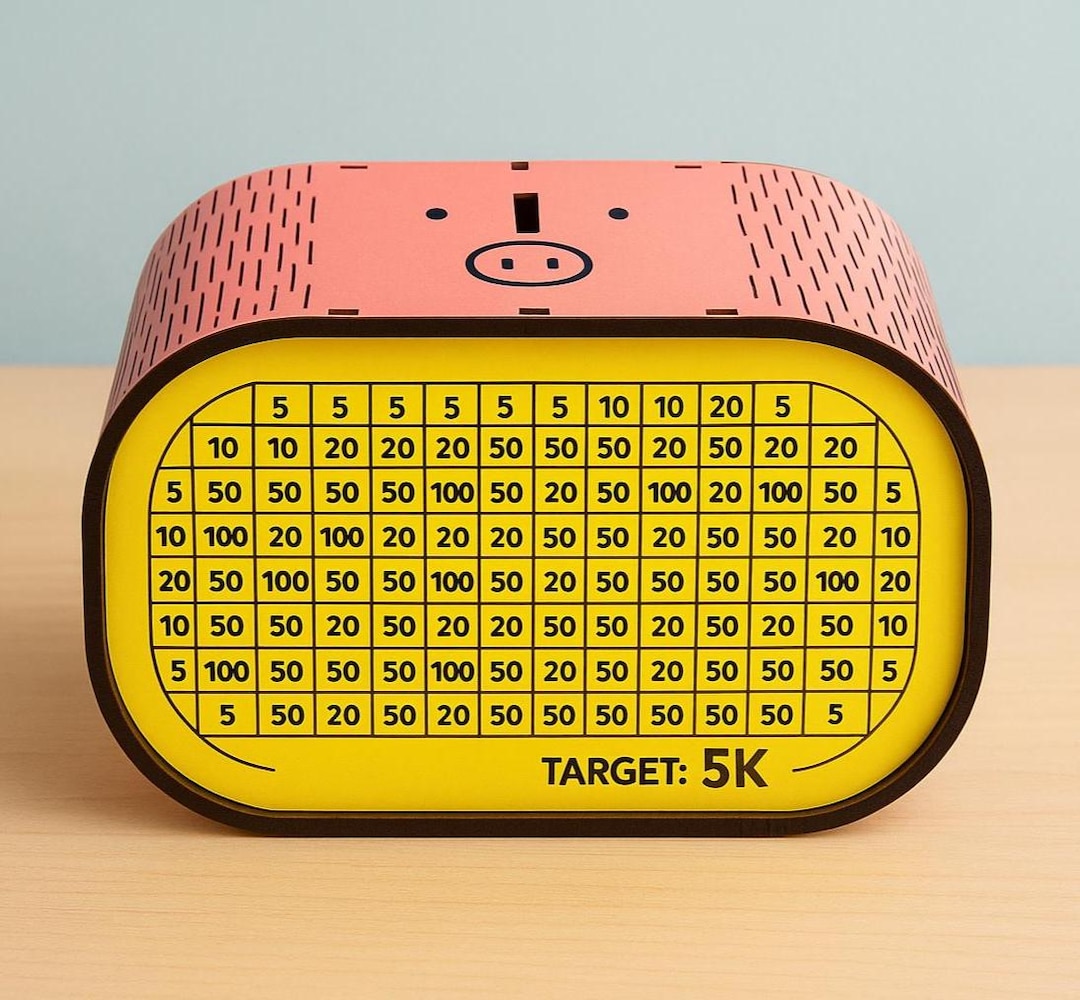 Laser Cut Piggy Bank SVG File | No-glue Kids Money Box (digital ...