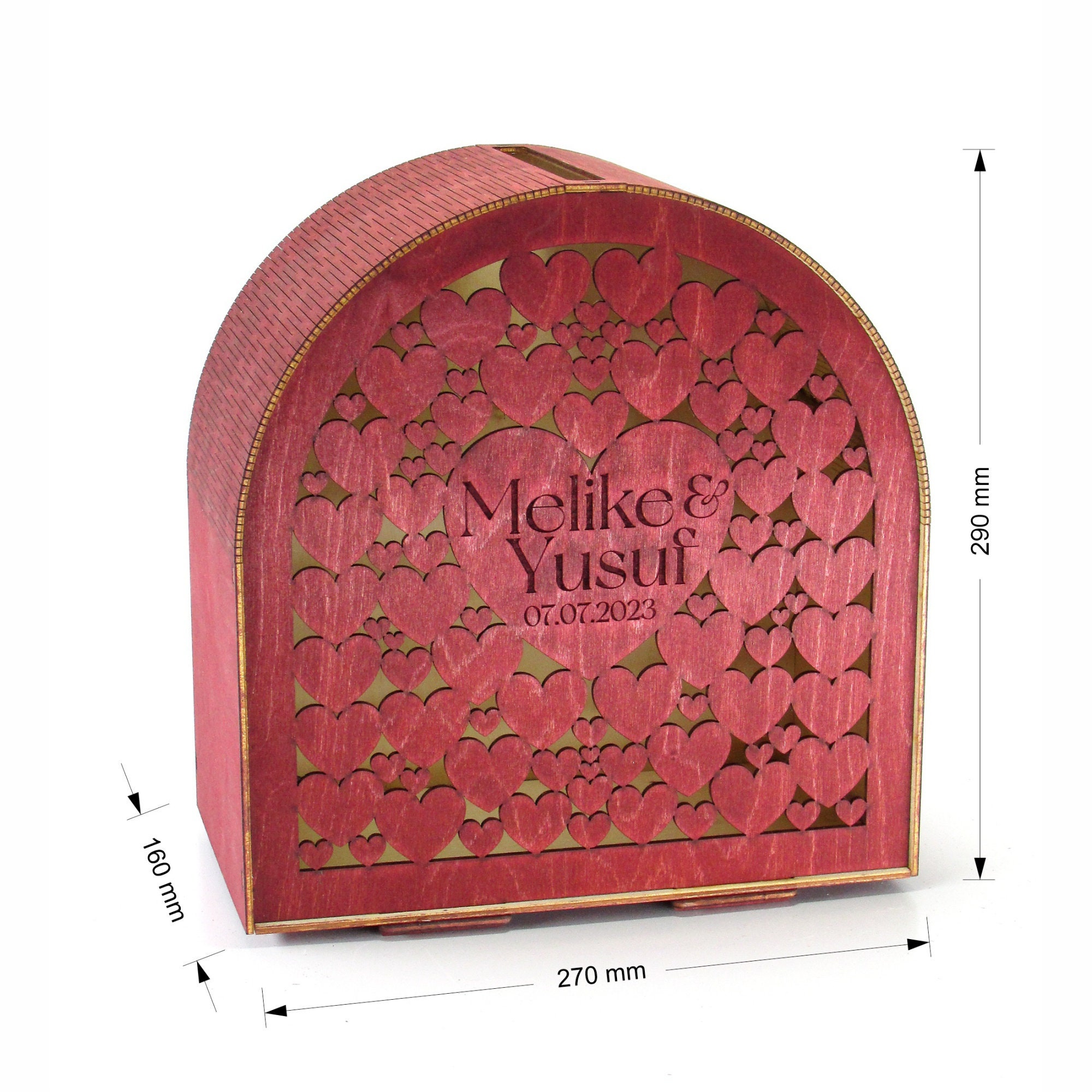 Bohemian Style Wedding Card Box Template: Simple and Elegant Wooden ...