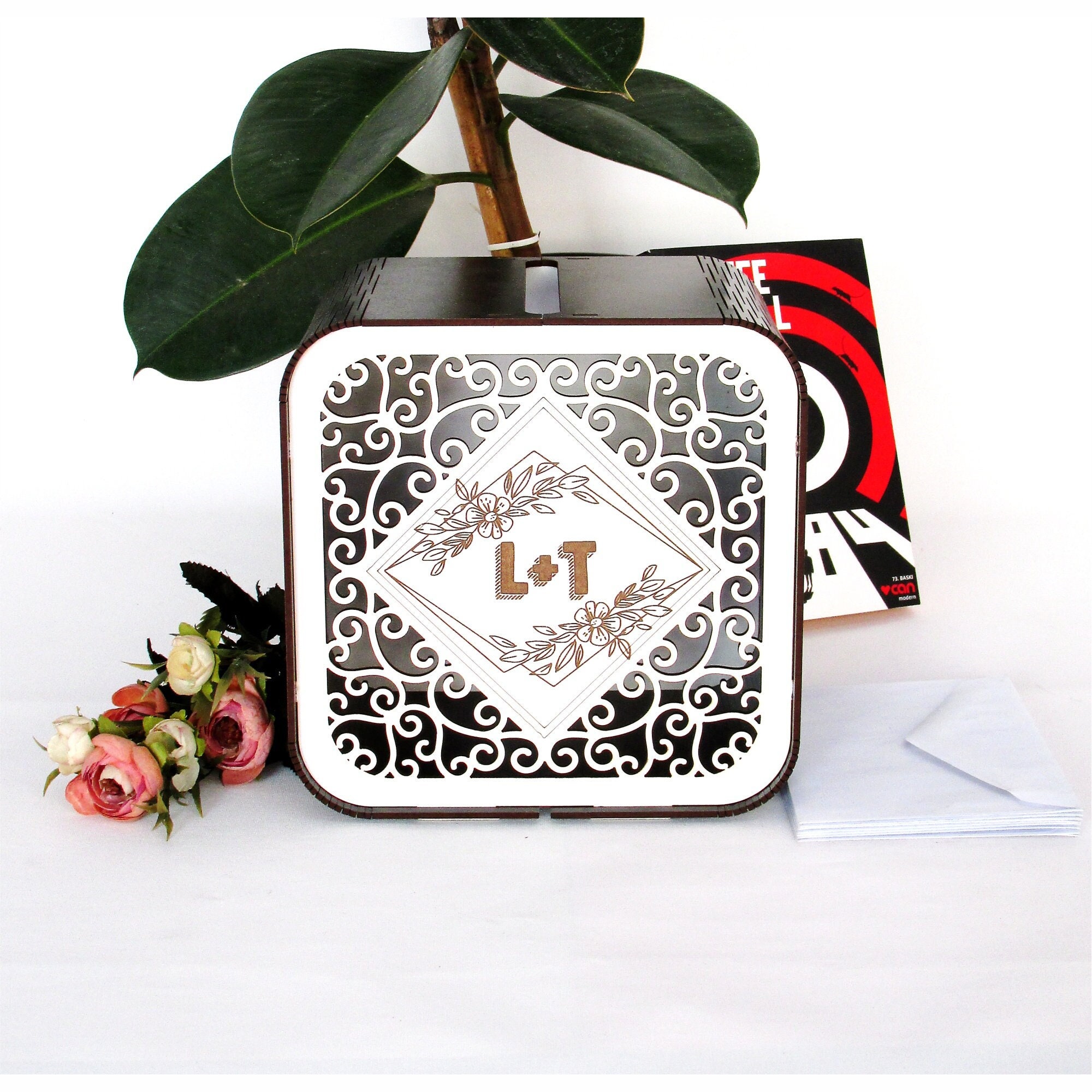 Square Wedding Card Box Template Unique Wedding Detail - Etsy