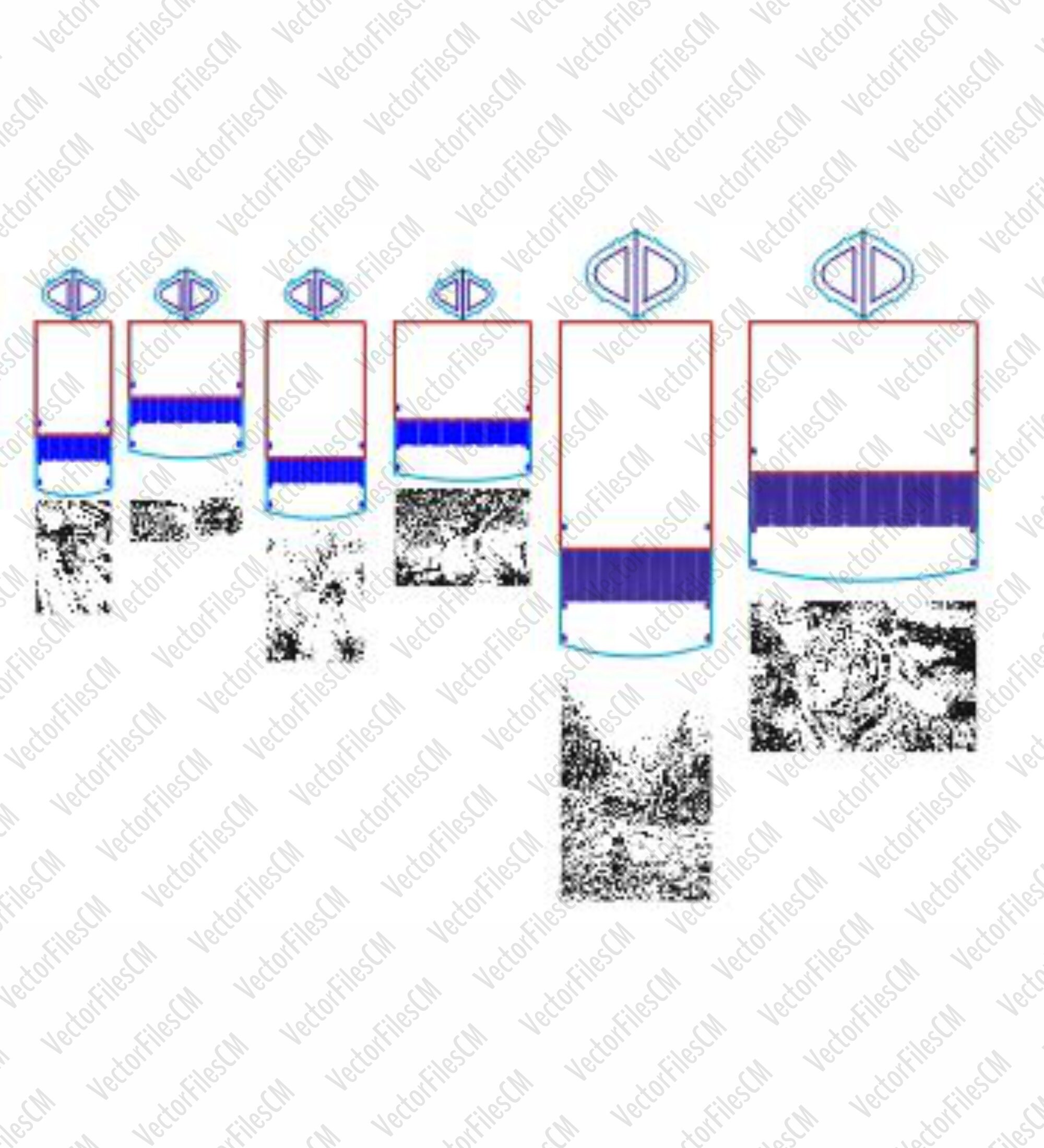 Set of Six Curved Frame Template Engraved Photo Frame, Engraved Frame ...