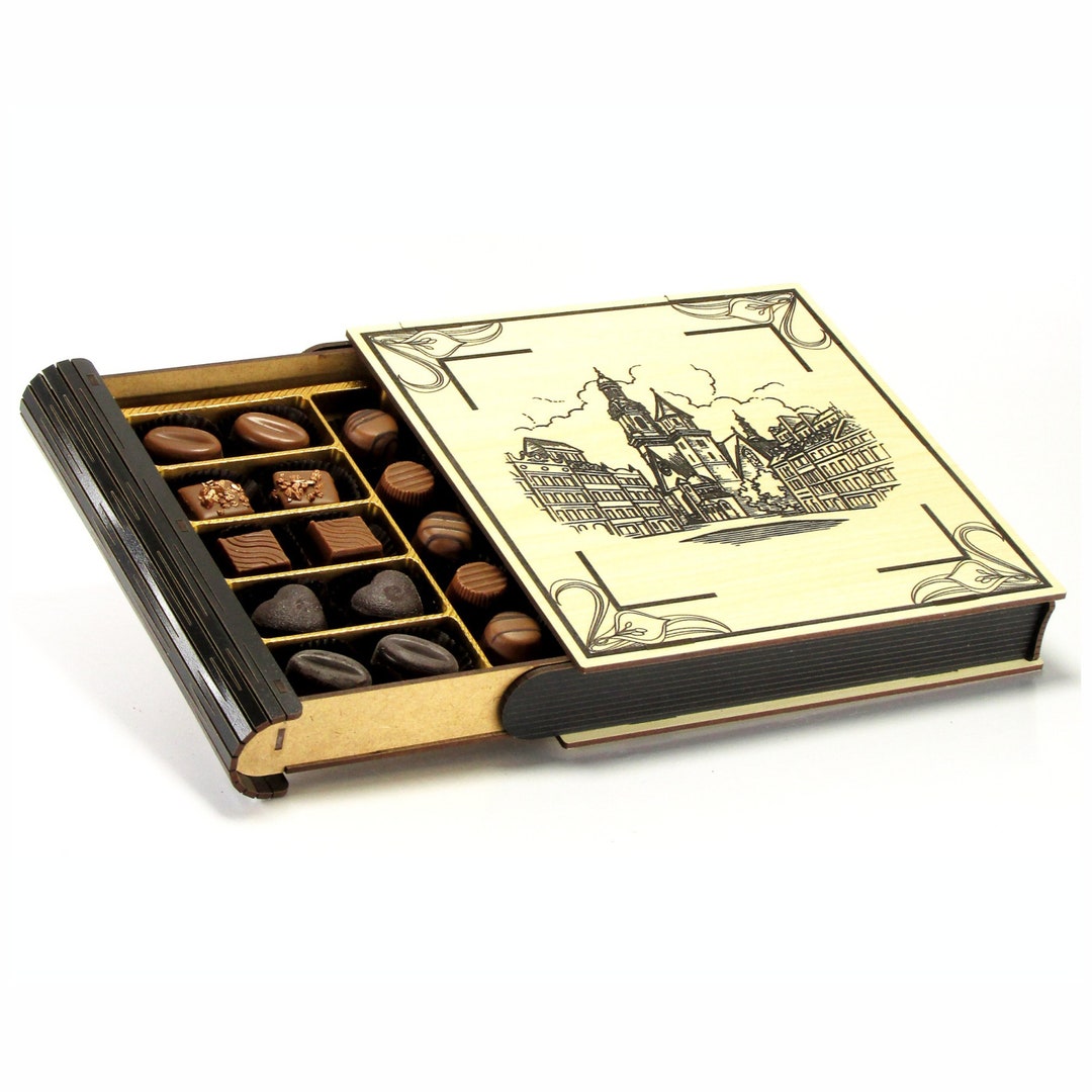 Custom Design: Sliding Multi-purpose Wooden Book Box Template Chocolate ...