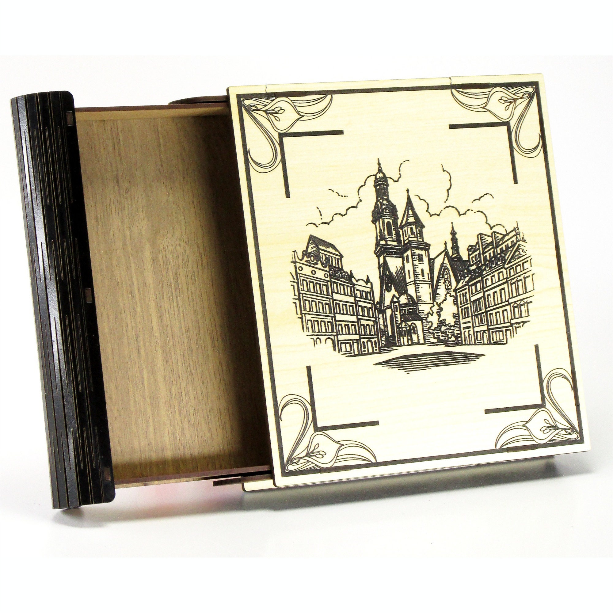 Custom Design: Sliding Multi-purpose Wooden Book Box Template Chocolate ...