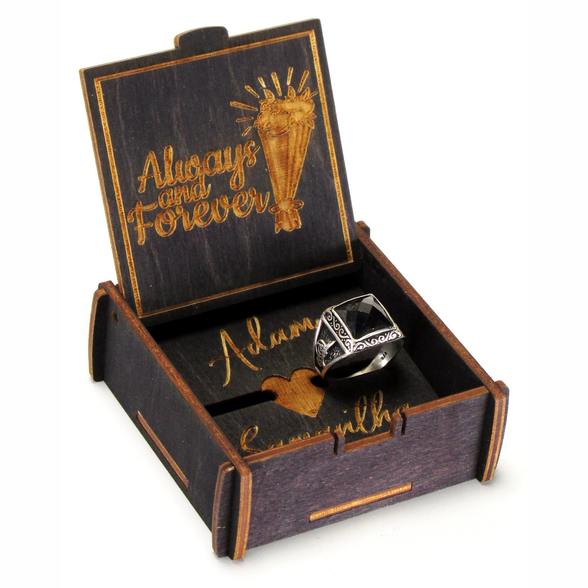 Wedding Ring Box Template 70x70mm Personalized Ring Box, Acrylic Ring ...