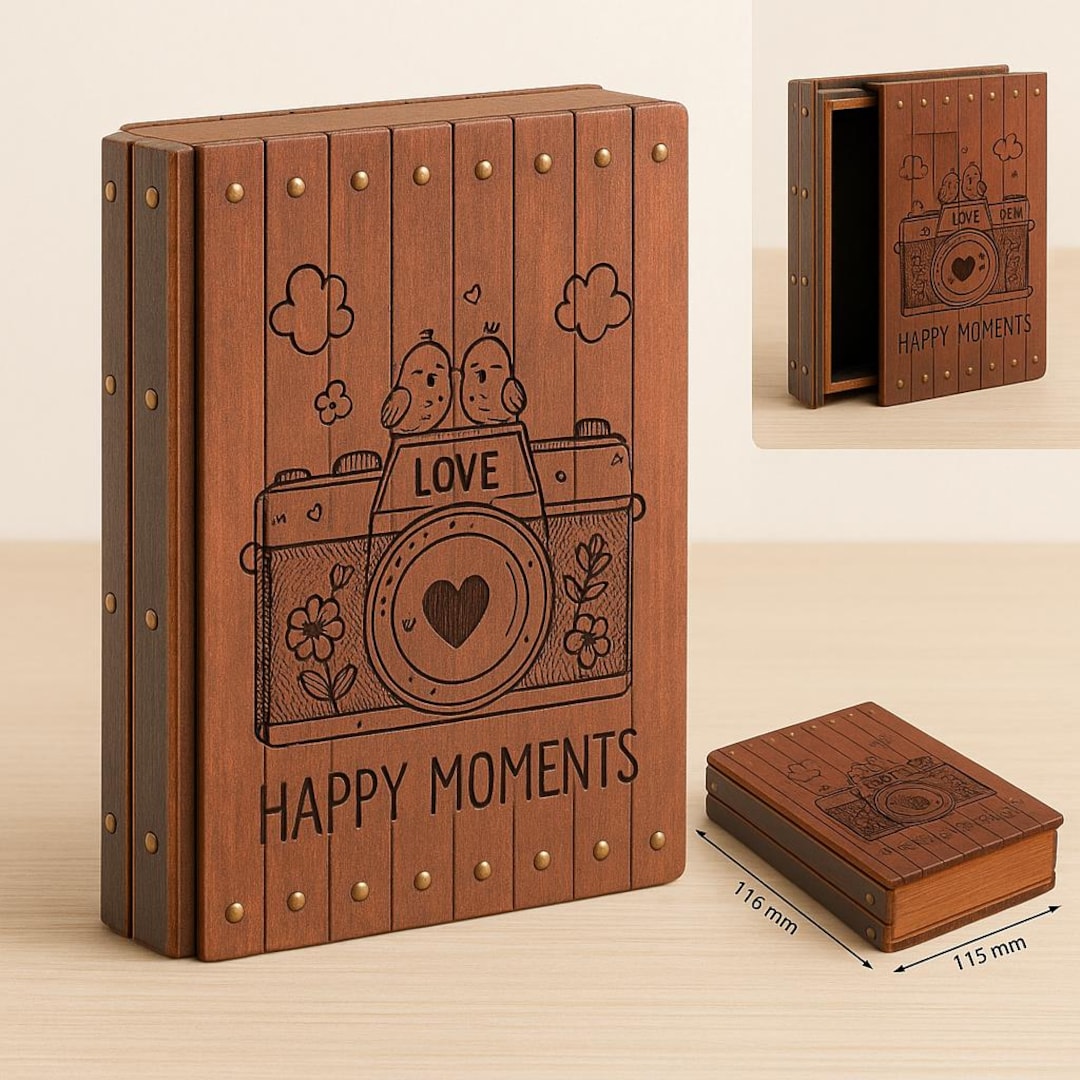 Slider Small Wooden Book Box Template for DIY Projects - Book Box ...
