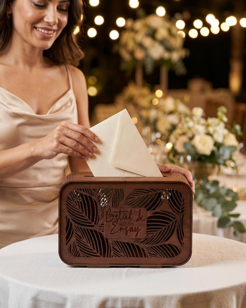 Wedding Card Box SVG With Lock | Laser Cut File (digital Download) - Etsy