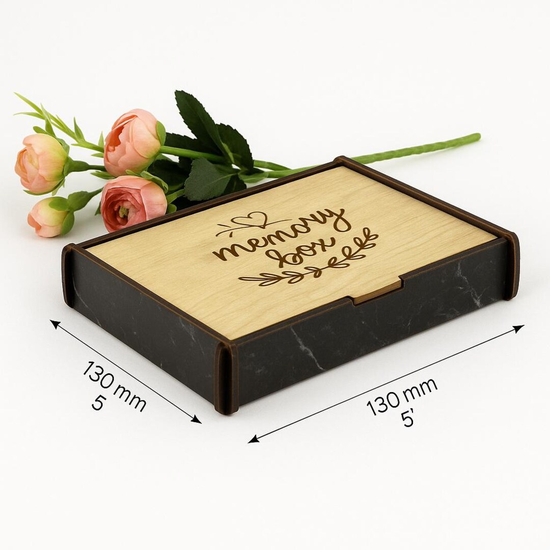 Photo Box Template 5x7 (13x18cm) - Memory Box Storage, Engraved ...