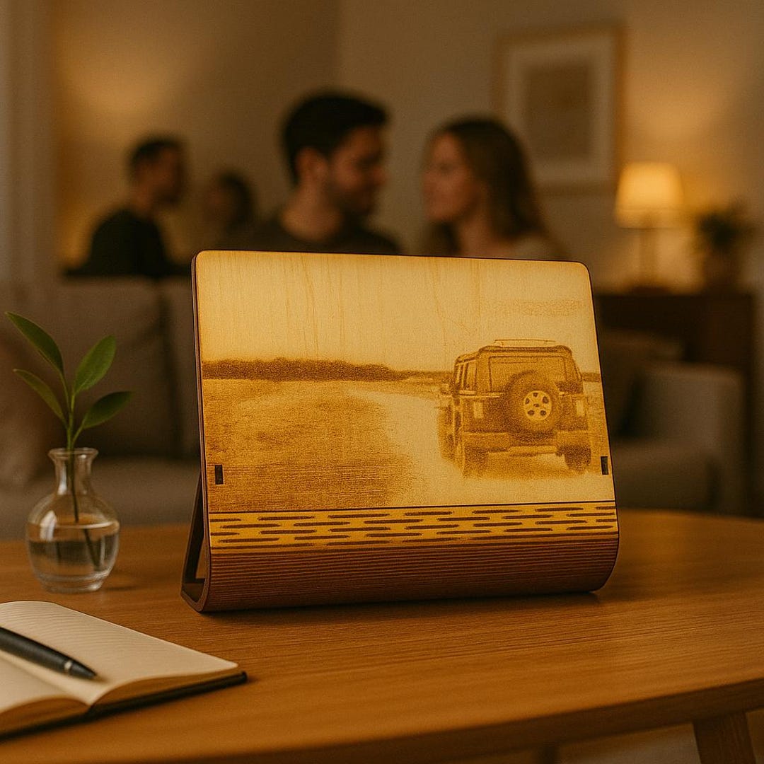 Curved Engraved Wood Photo Frame Template | CNC Laser Cut, 6x4 & 15x10 ...
