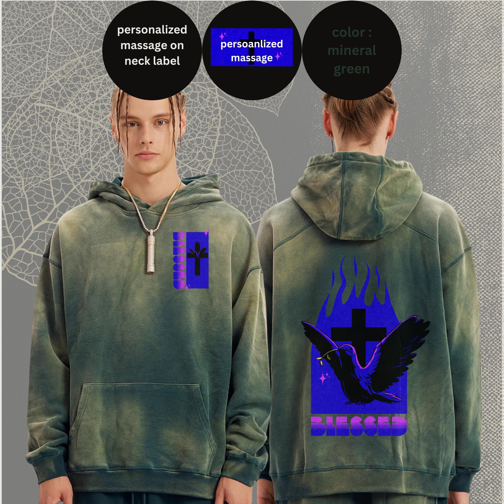 Personalized Blessed Christian Zipper Hoodie Aesthetic - Etsy