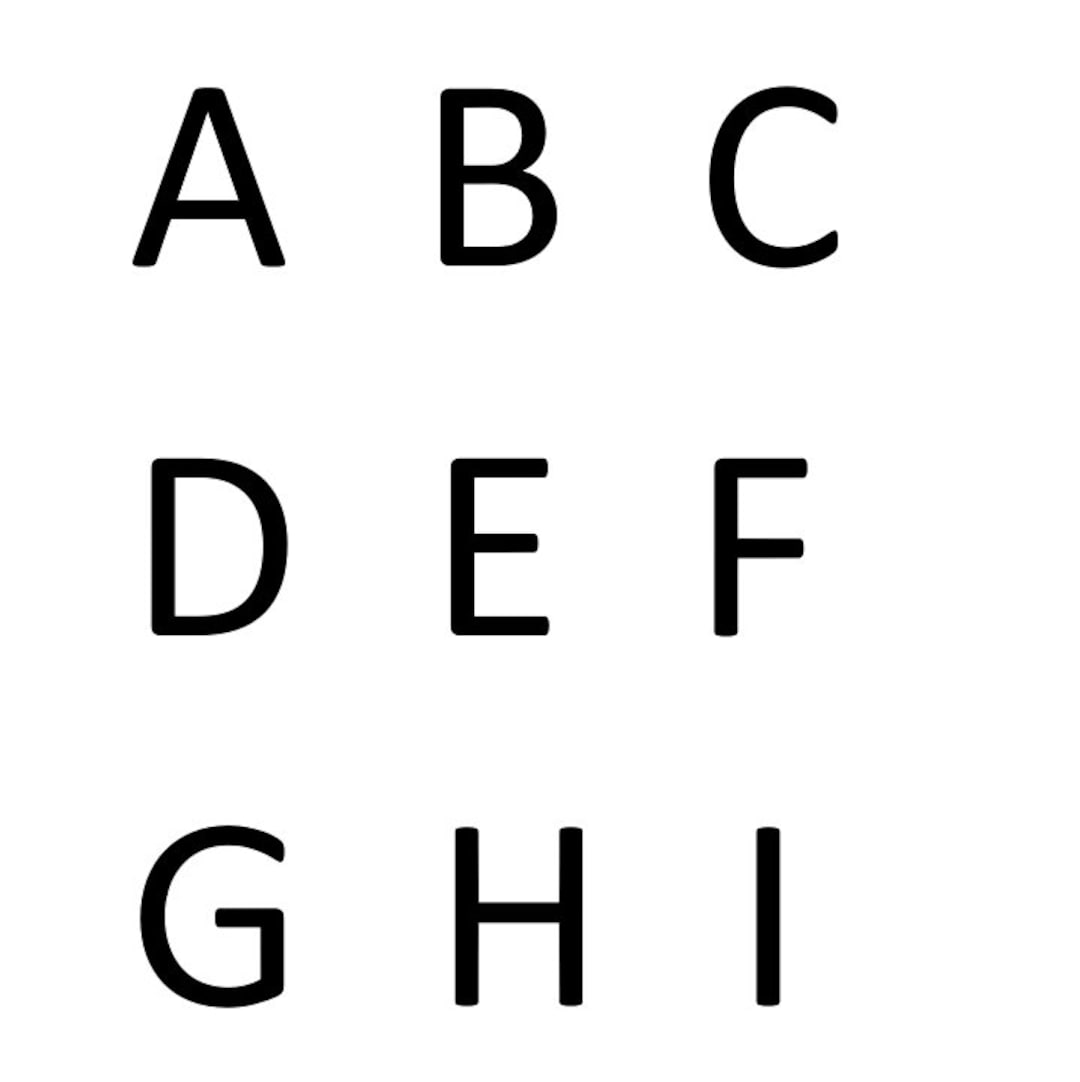 Simple Alphabet and Numbers for Print - Etsy