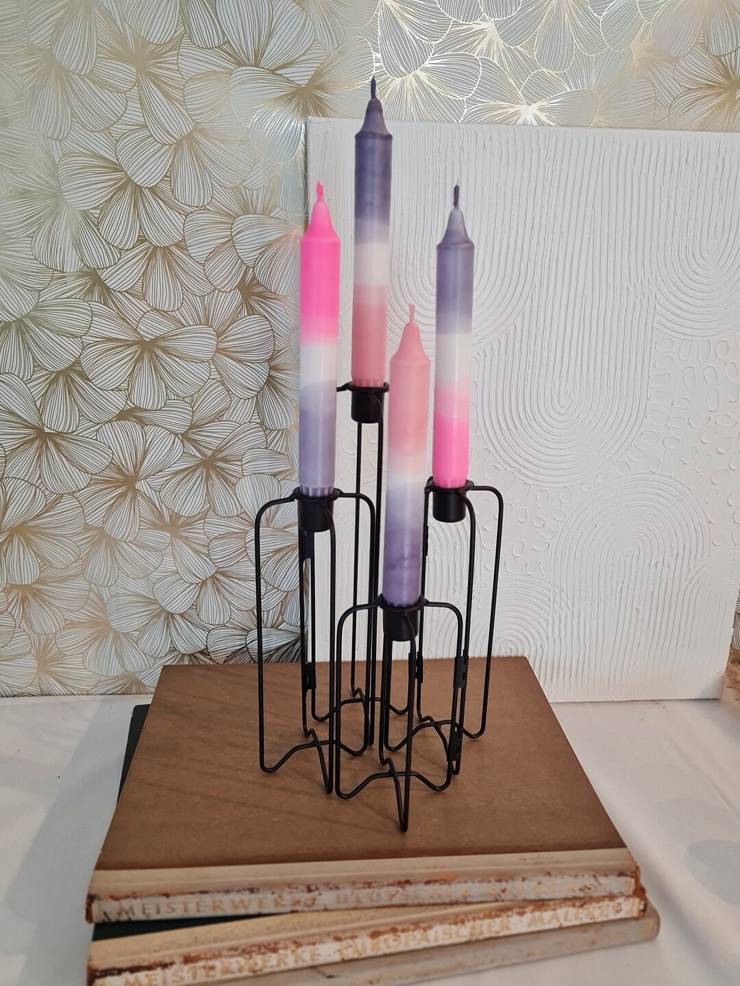 Swedish Folding Candlestick, Vintage Metal Candle Holder, Advent Wreath ...