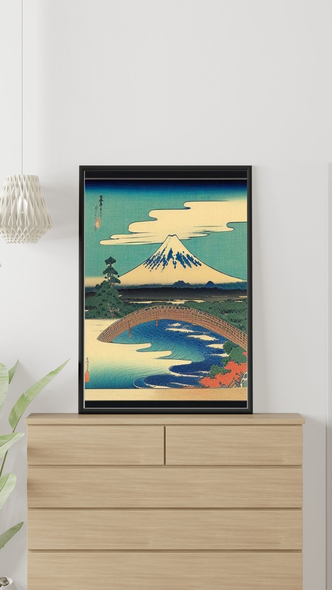Vintage Japanese Poster: Ukiyo-e Style Decorative Wall Art of Mount ...