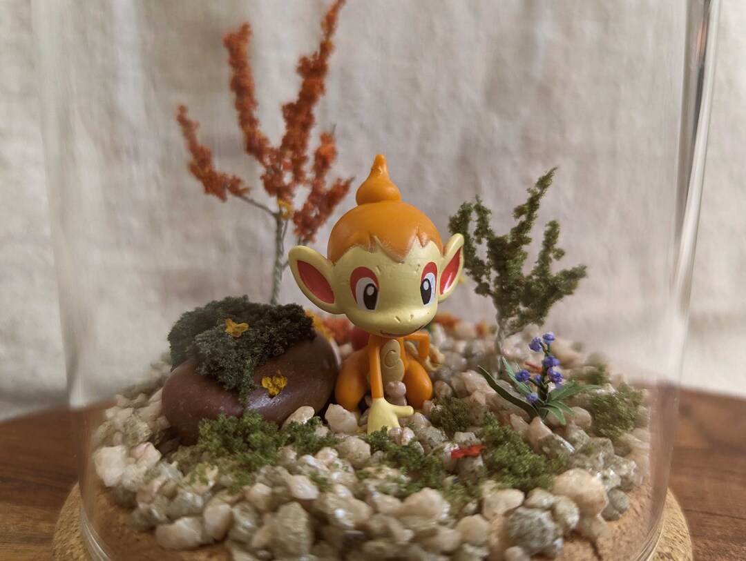 Chimchar Jar Terrarium // Nerdy Decor // Game Decoration - Etsy