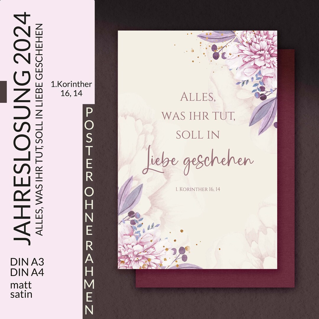 Christian Poster Bible Verse Poster Annual Slogan 2024 Christian Wall ...