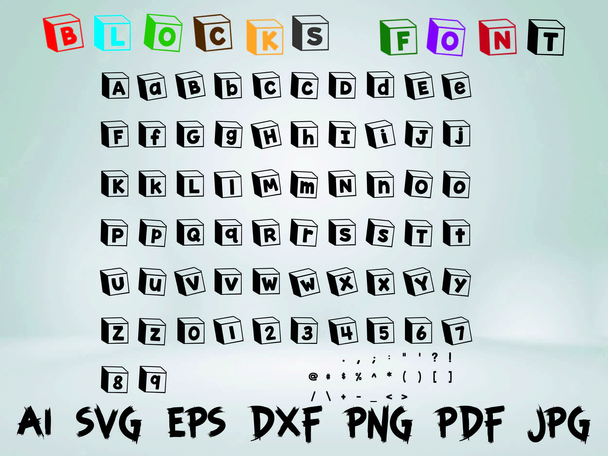Toy Blocks Font Svg Instant Download - Etsy Australia