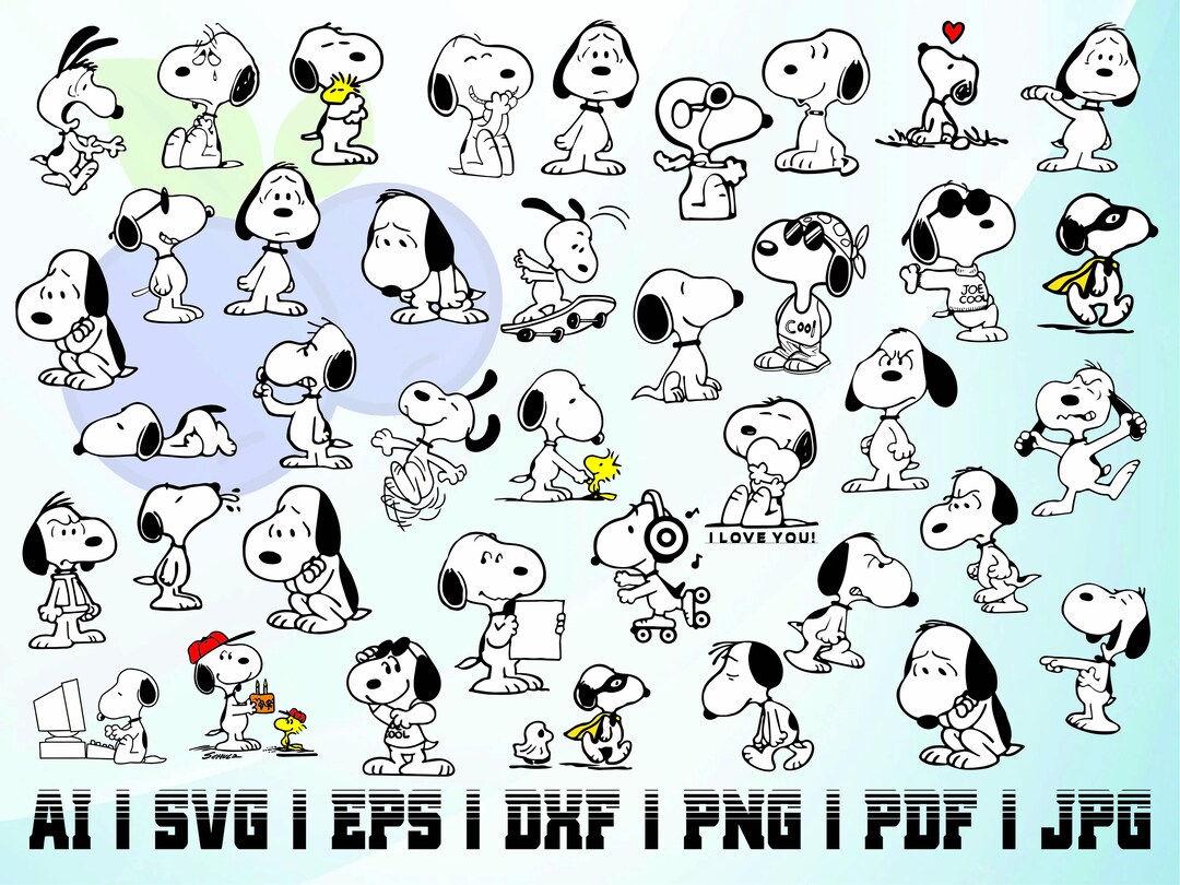 35 Snoopy Dog Svg Cricut Bundle Instant Download - Etsy Canada