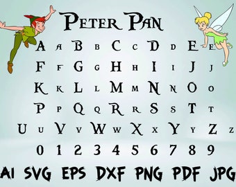 Peter Pan Svg Font Ttf Instant Download - Etsy