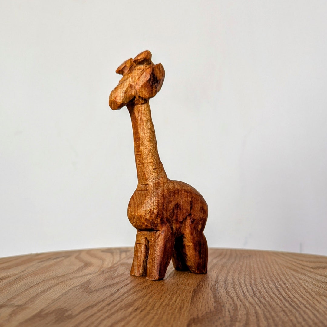 Carved Wood Giraffe 3 - Etsy