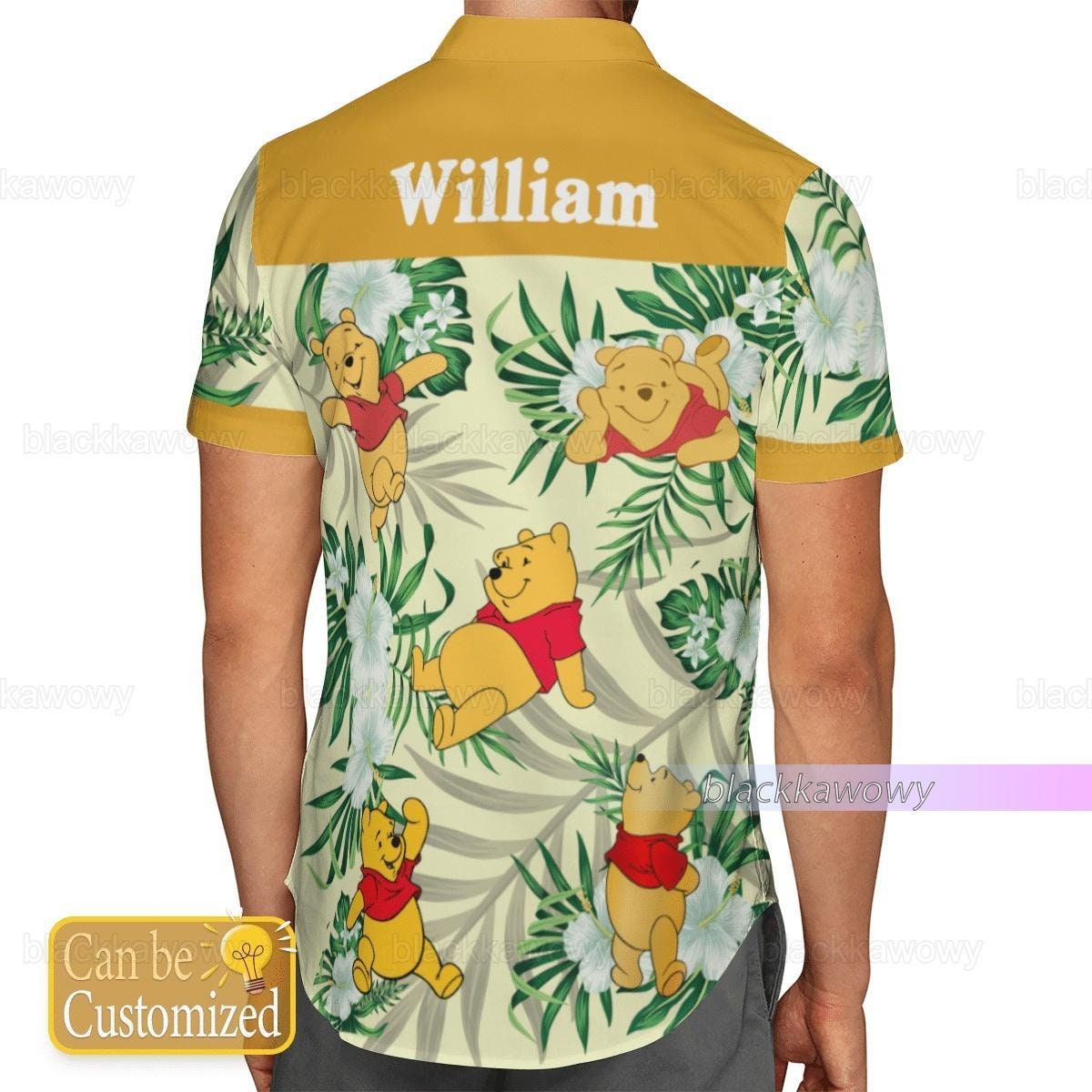 Pooh Hawaiian Shirt, Custom Pooh Button Shirt, Winnie The Pooh Shirt ...
