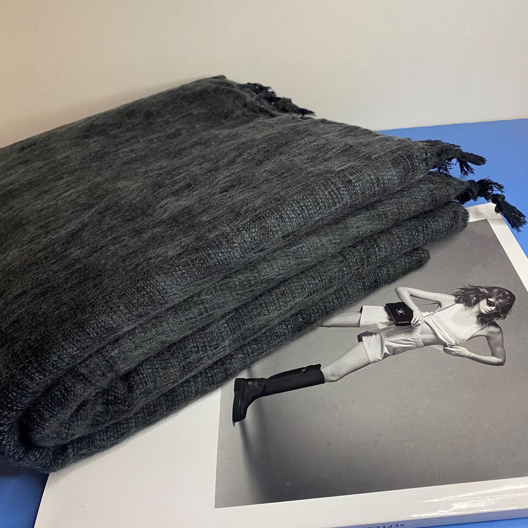 Yak Wool Throw Blanket/ YAK WOOL Camping Wrap/ Living Room /sofa Throw ...