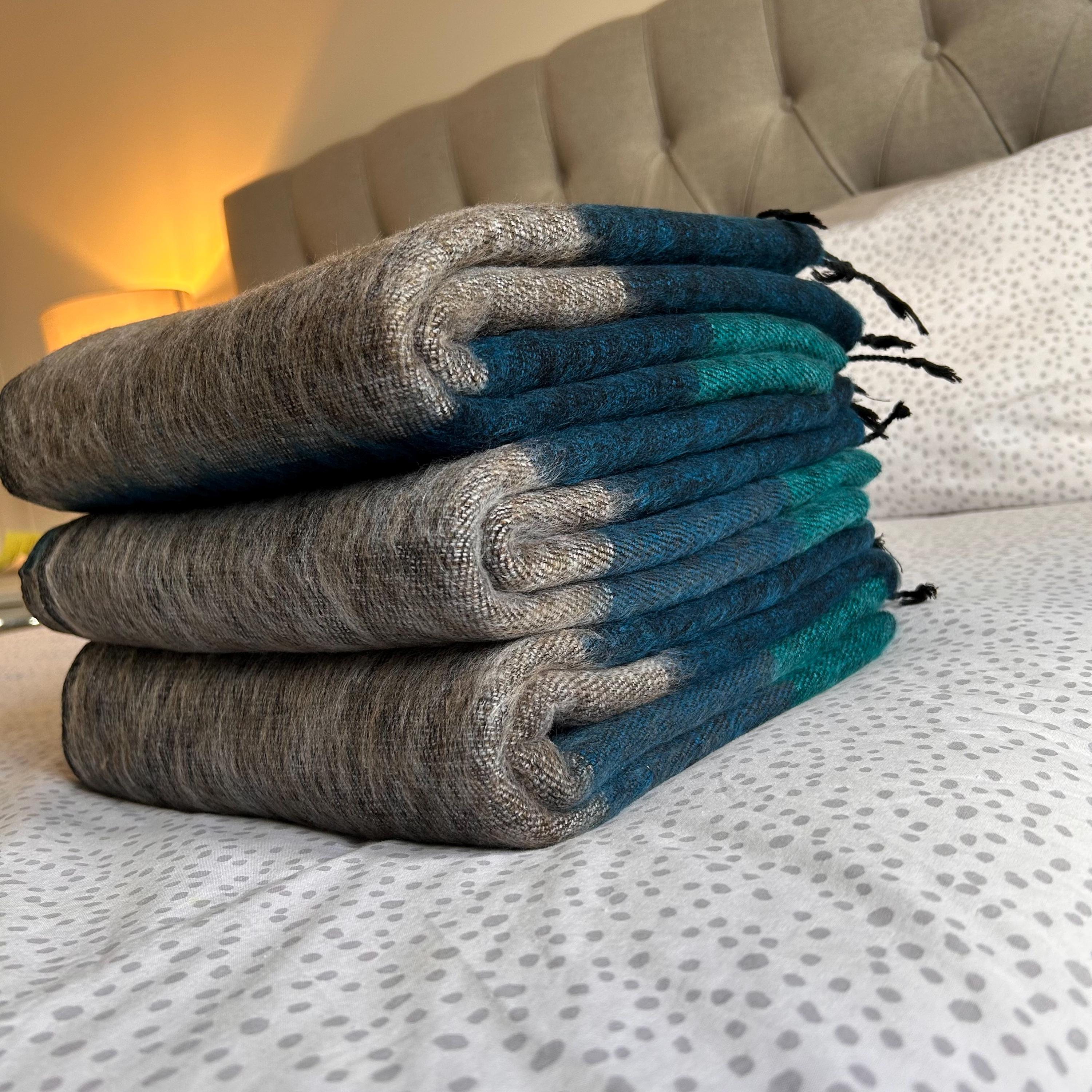 Yak Wool Throw Blanket/ YAK WOOL Camping Wrap/ Living Room /sofa Throw ...