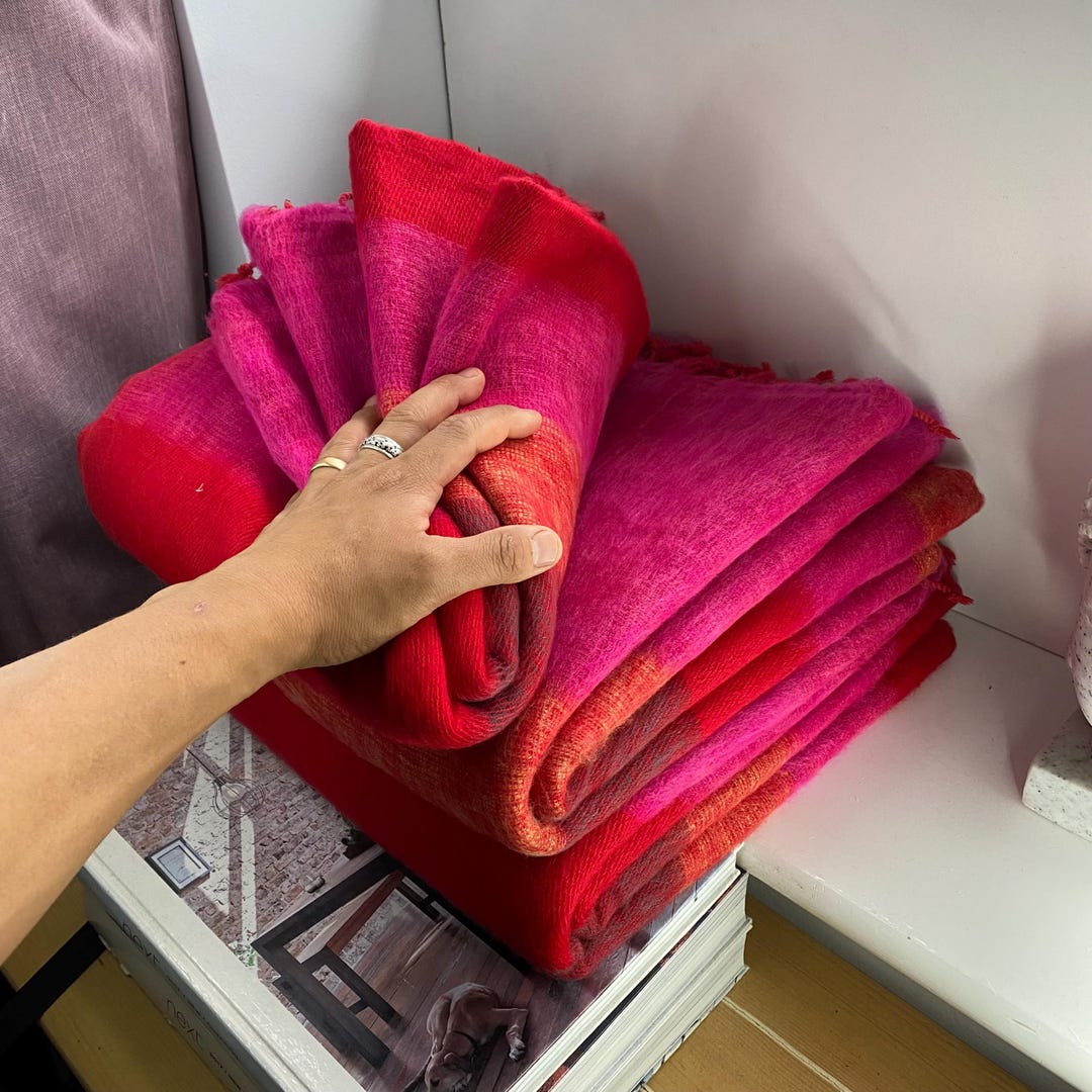 Himalayan Sherpa Wrap/ Yak Wool Throw Blanket / Living Room /sofa Throw ...