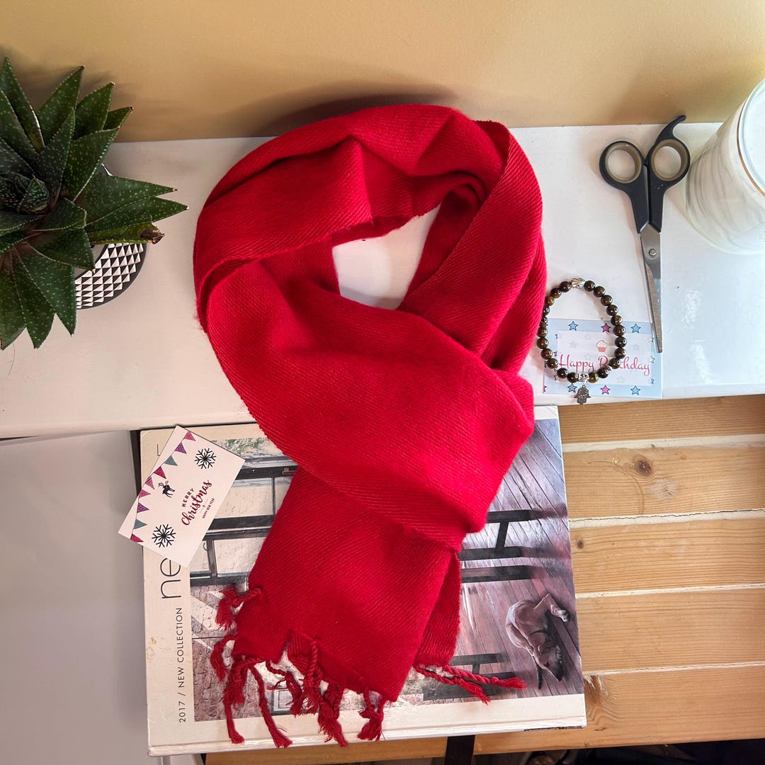 Soft Himalayan Yak Wool Scarf Blend Muffler / Yak Wool Scarves Handmade ...