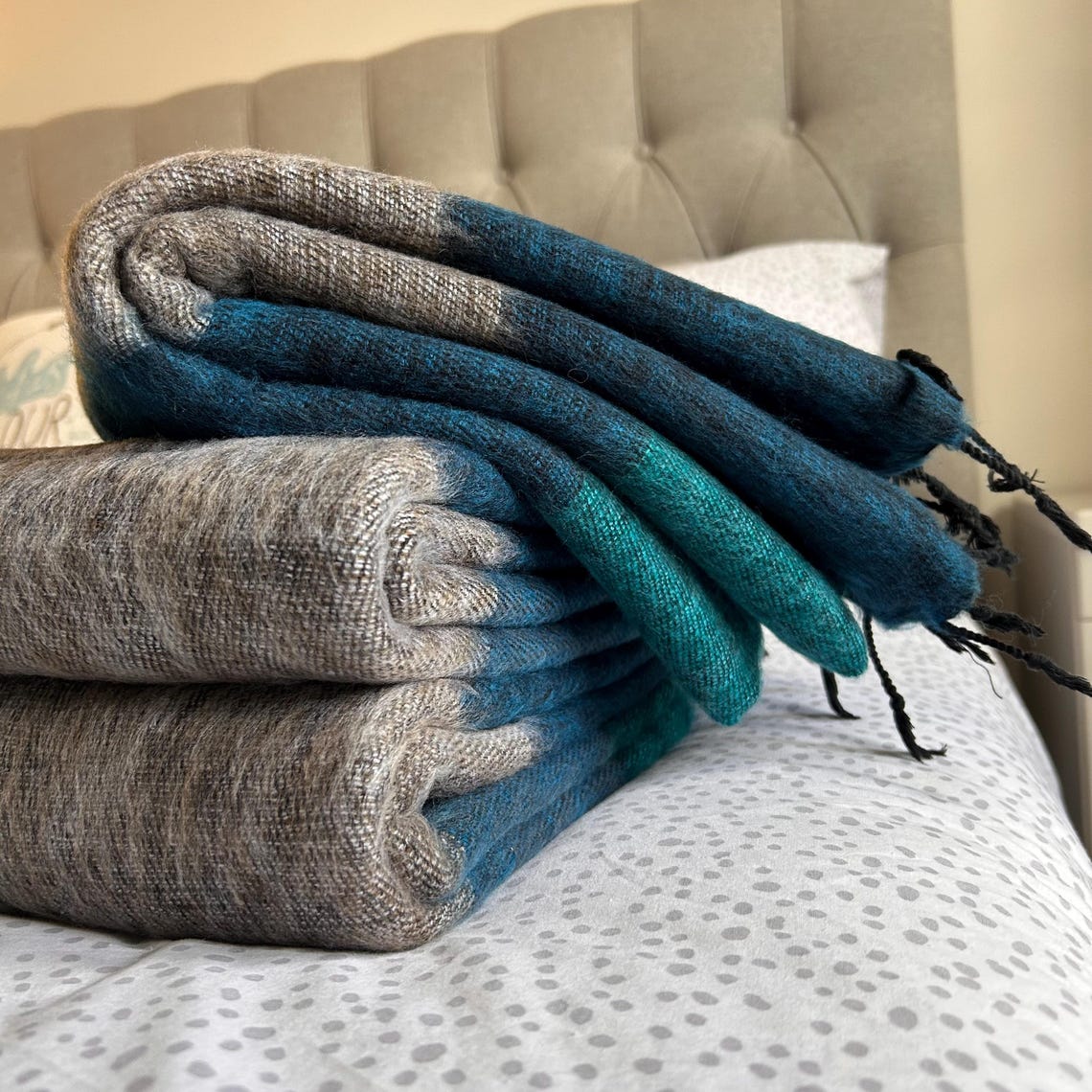 Yak Wool Throw Blanket/ YAK WOOL Camping Wrap/ Living Room /sofa Throw ...