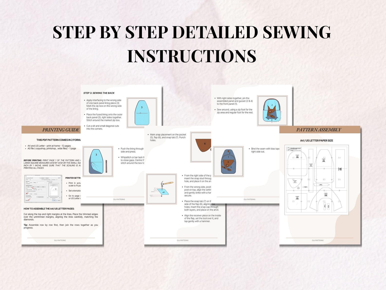 Sling Bag Sewing Pattern / Sling Backpack / PDF Sewing Pattern ...