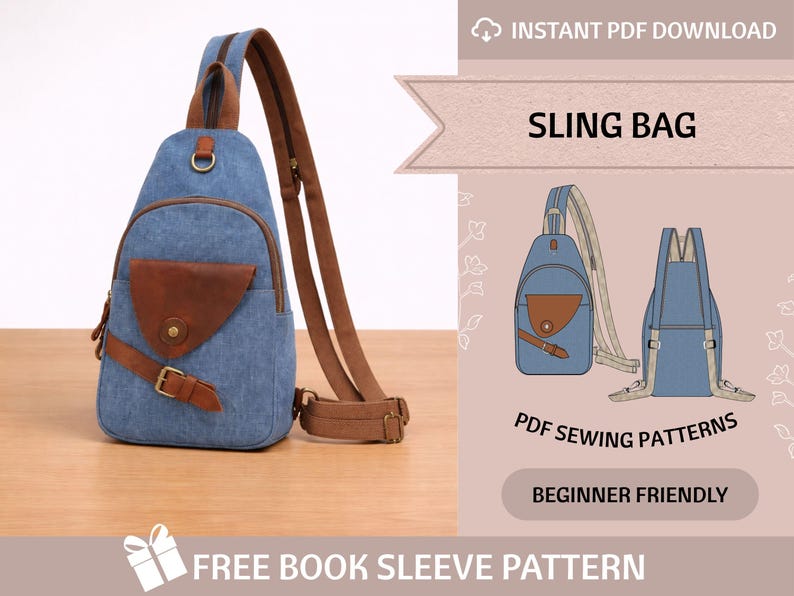 Sling Bag Sewing Pattern / Sling Backpack / PDF Sewing Pattern ...