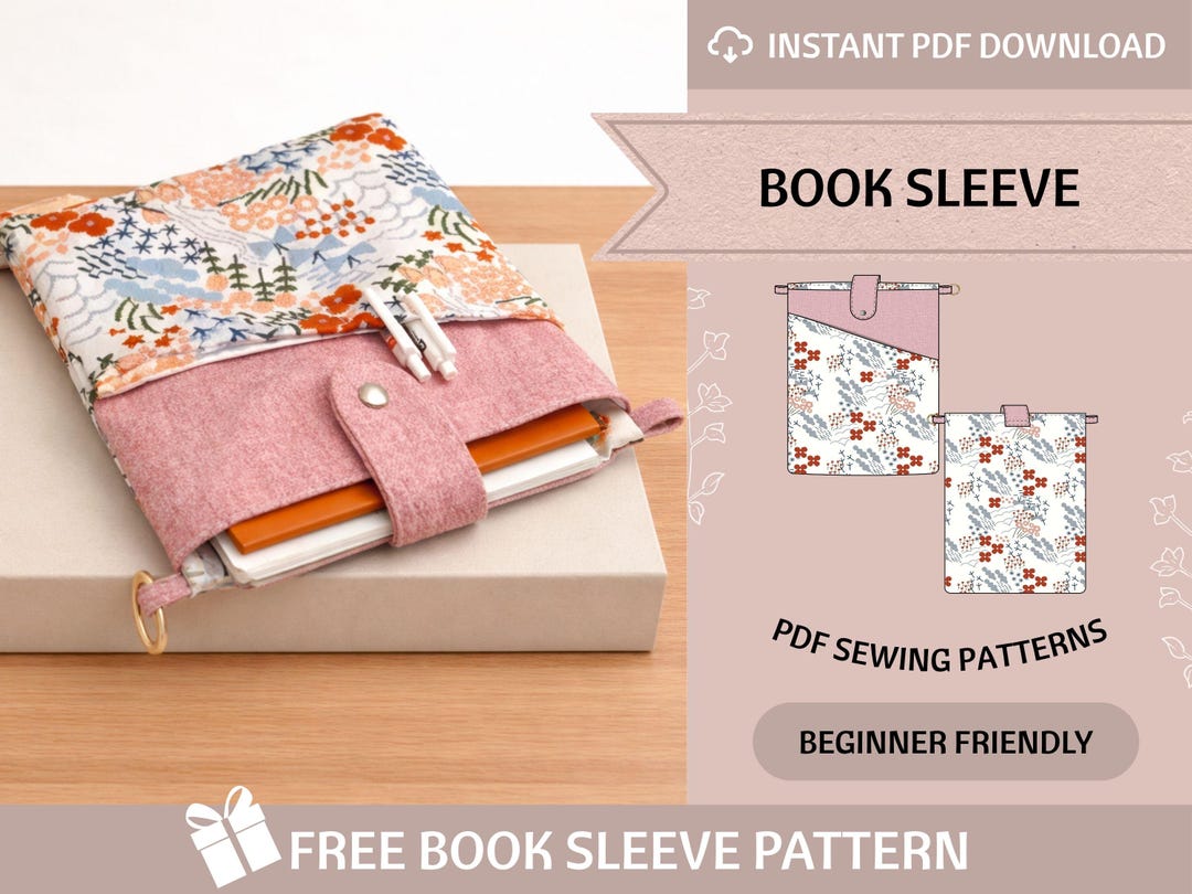 Book Sleeve Sewing Pattern / Kindle Case / Beginner Pattern / Easy ...