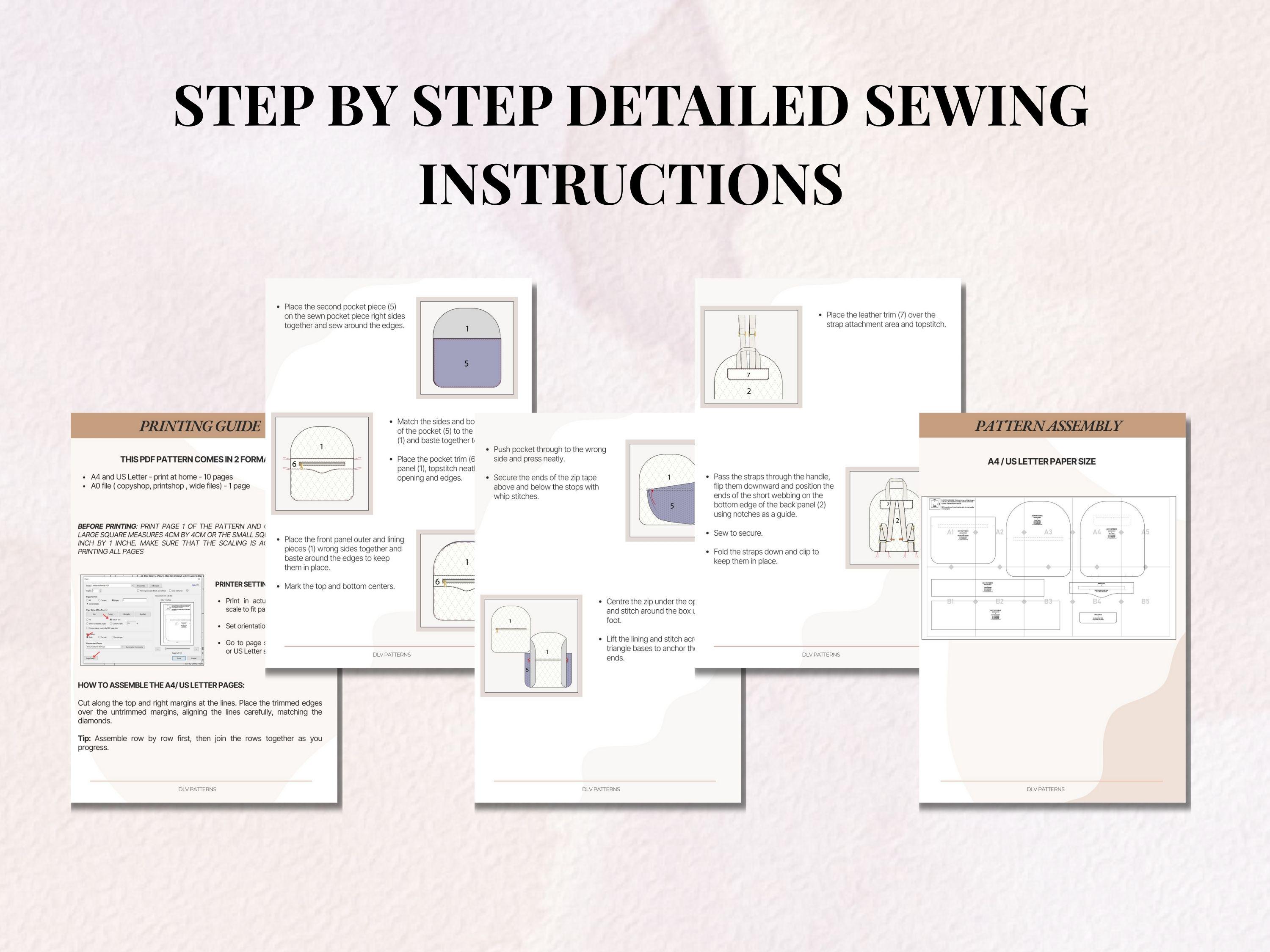 Mini Backpack Sewing Pattern / Backpack Pattern / Beginner Pattern ...