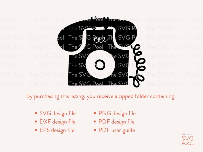 Retro Phone SVG DXF EPS, Rotary Telephone Svg, Vintage Phone Svg ...