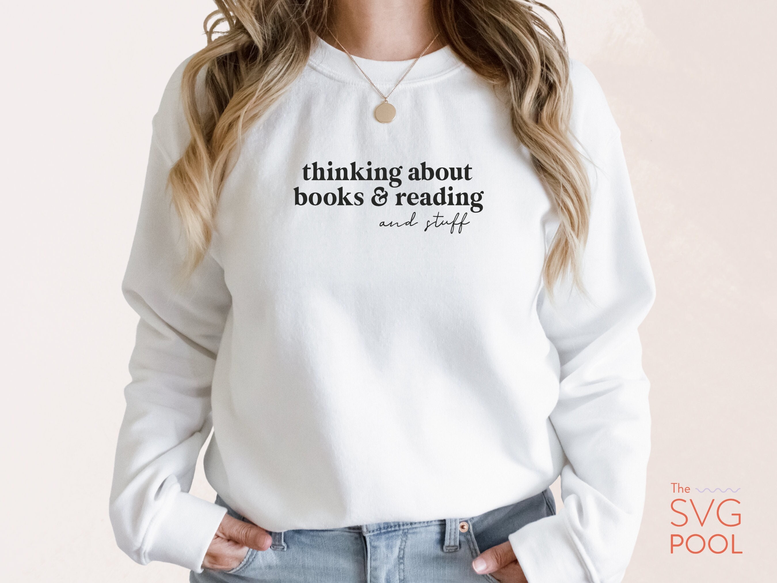 Thinking About Books and Reading SVG DXF EPS, Books Svg, Reading Svg ...