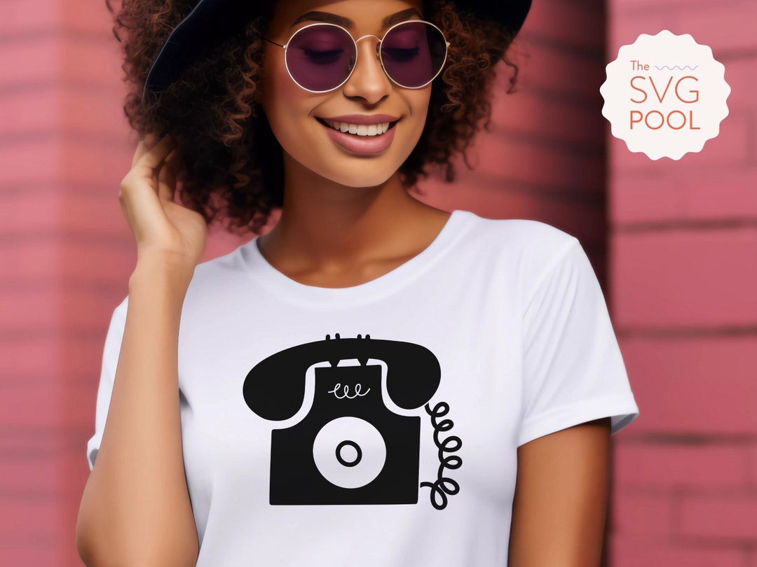 Retro Phone SVG DXF EPS, Rotary Telephone Svg, Vintage Phone Svg ...