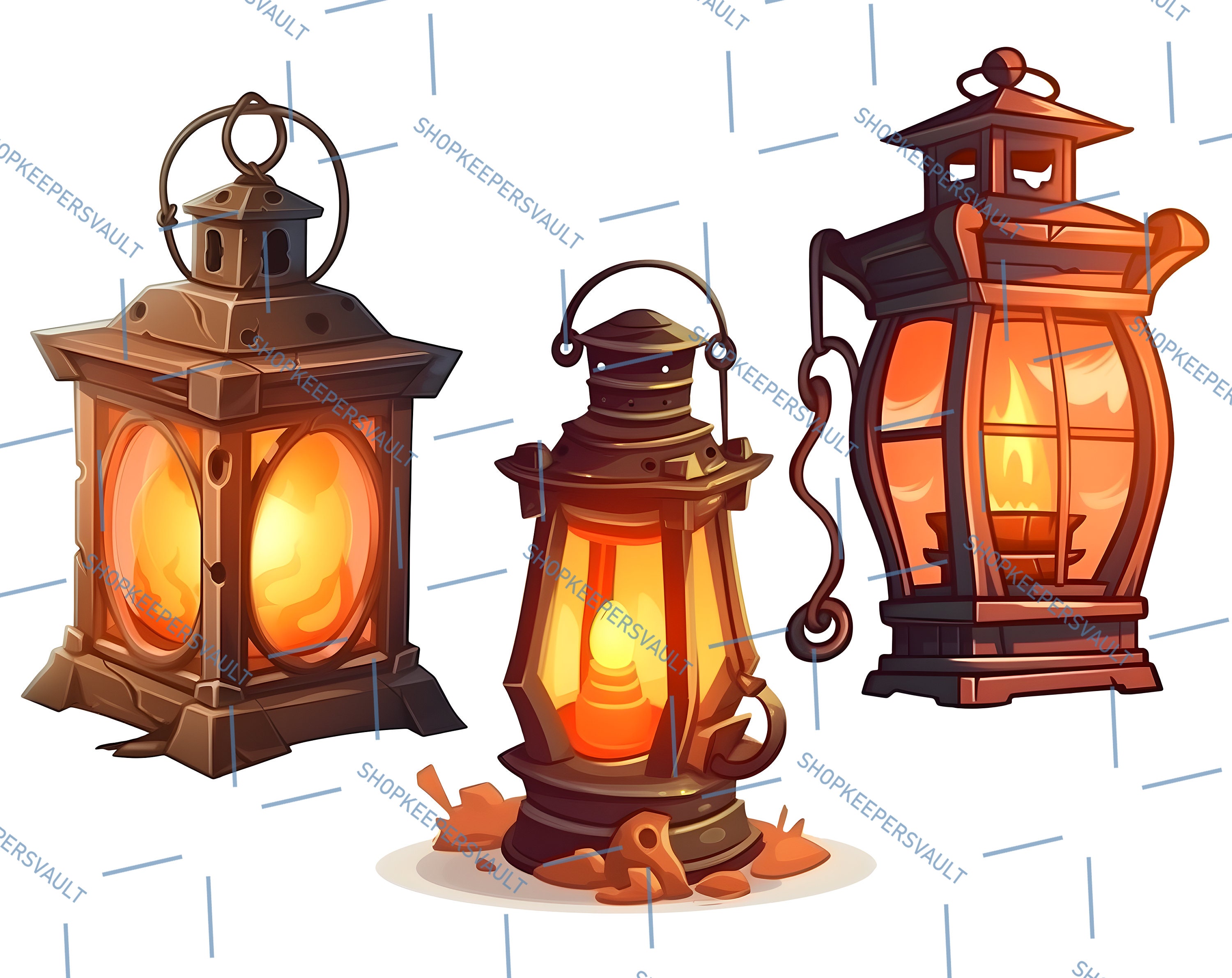 Lantern Clipart, Commercial Use, Lanterns Illustration PNG ...