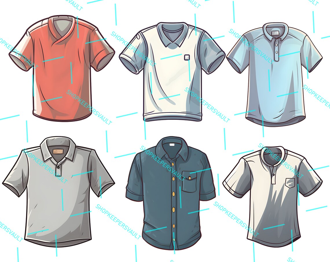 Shirt Clipart Commercial Use Illustration Shirt PNG Shirts - Etsy