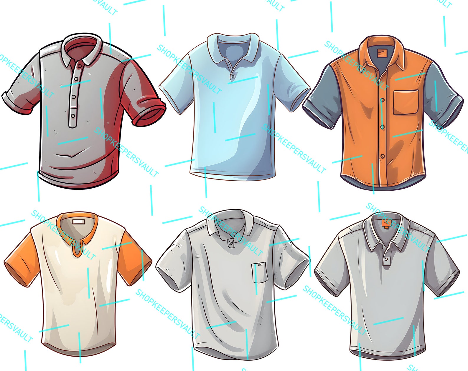 Shirt Clipart Commercial Use Illustration Shirt PNG Shirts - Etsy