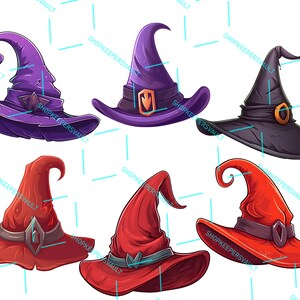 Mage/witch Hats Clipart, Commercial Use, Illustration Wizard Hat PNG ...