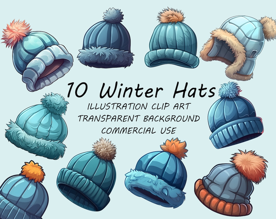Winter Hat Clipart, Commercial Use, Illustration Beanie PNG, Winter ...