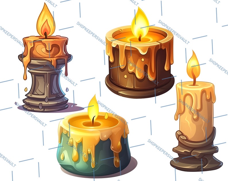 Candle Clipart, Commercial Use, Illustration Candles PNG, Scrapbooking ...