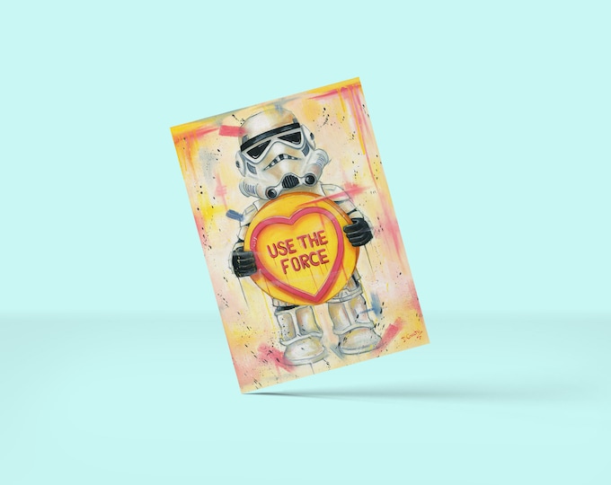 Uniquely Hand Drawn Storm Trooper Star Wars "super Trooper" Love ...