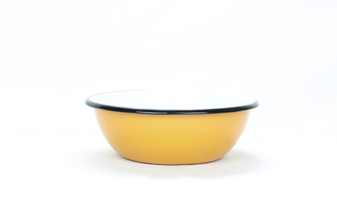Yellow Soup Bowl, Big Fruit Kitchen Serving Bowl Enameled Dishes 1.5l ...