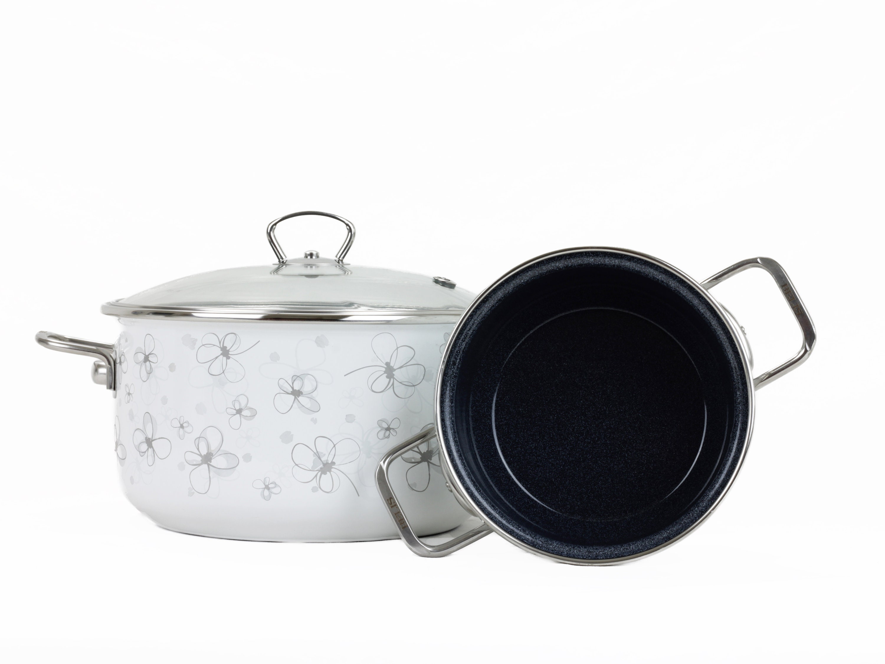 Modern Cooking Pots Set in the Kitchen Nonstick White Cookware - Etsy