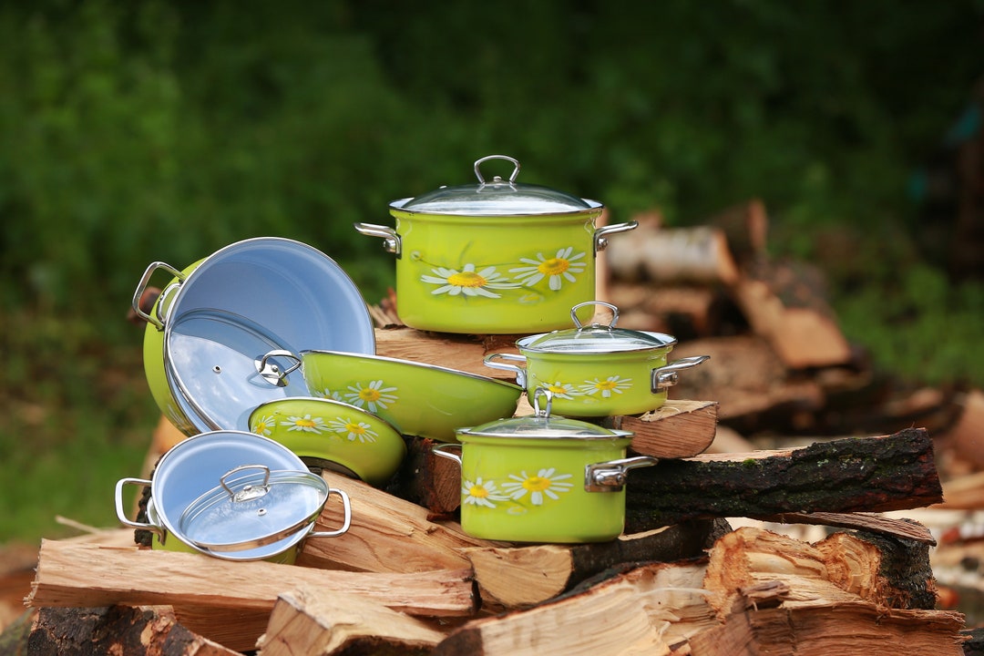 Granite Cooking Pots Set Enamelware Bowl Set - Etsy