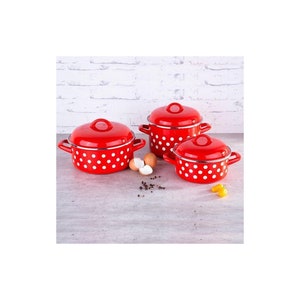 Big Red Cooking Pot Enameled - Etsy