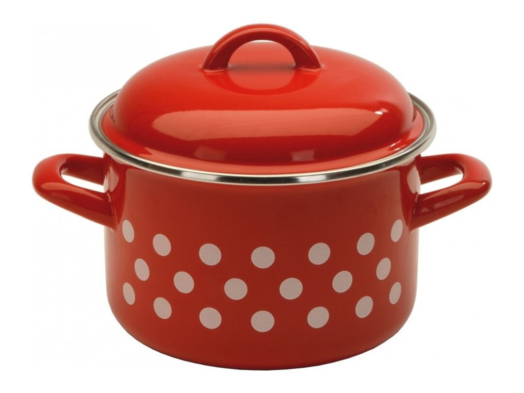 Big Red Cooking Pot Enameled - Etsy