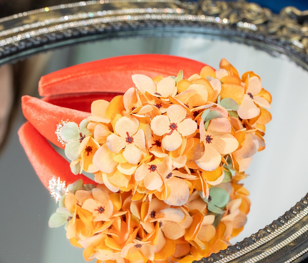 Orange Fascinator Dress Fascinator Orange Fascinator Hat Wedding ...