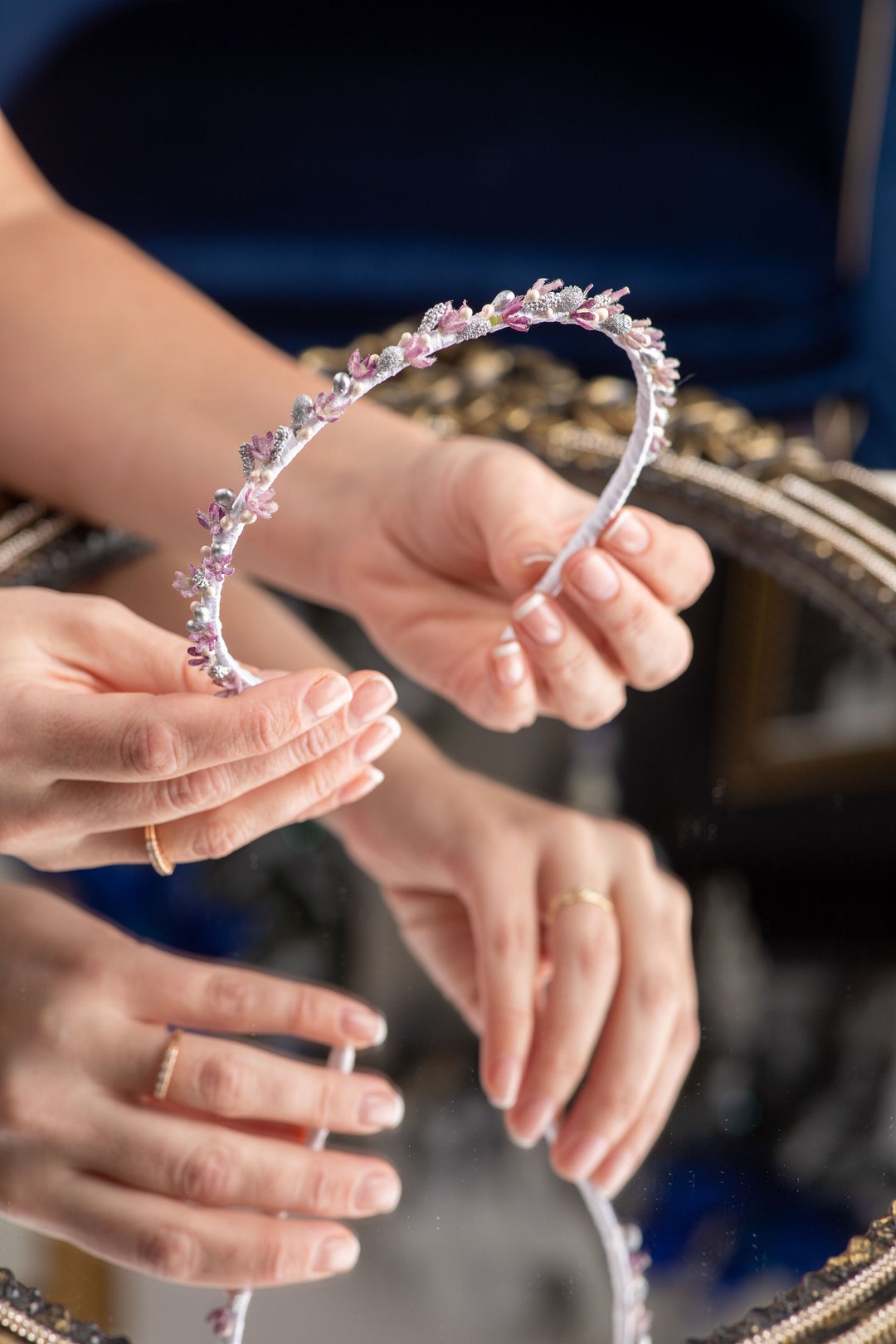 Flower Crown Minimalist Flower Crown for Wedding Dainty Crown Wedding ...